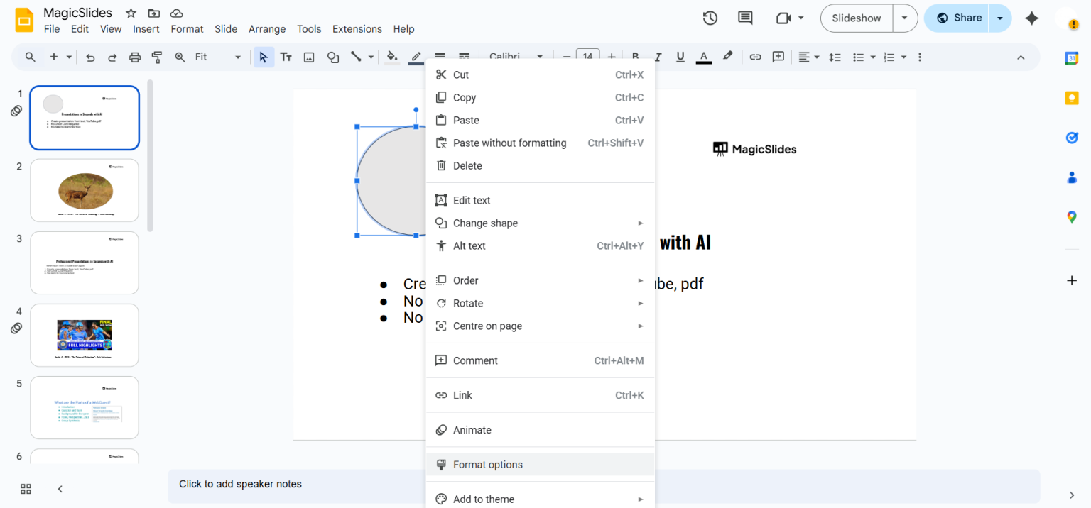 How to fill a shape with an Image in Google Slides - MagicSlides App