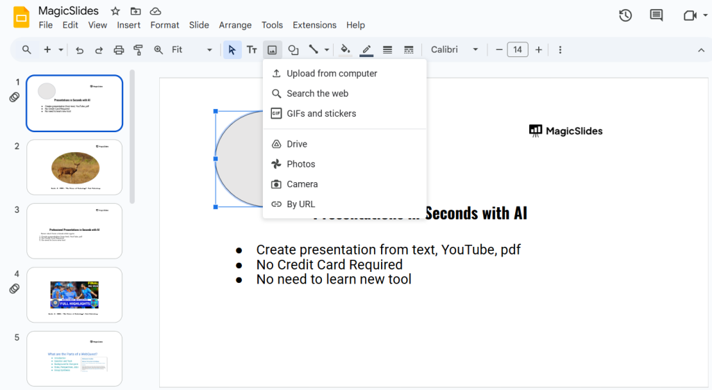 How to fill a shape with an Image in Google Slides - MagicSlides App