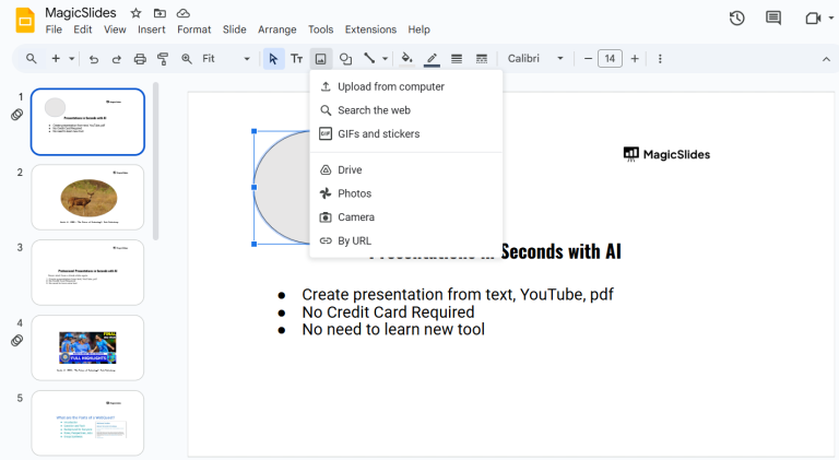 How to fill a shape with an Image in Google Slides - MagicSlides App