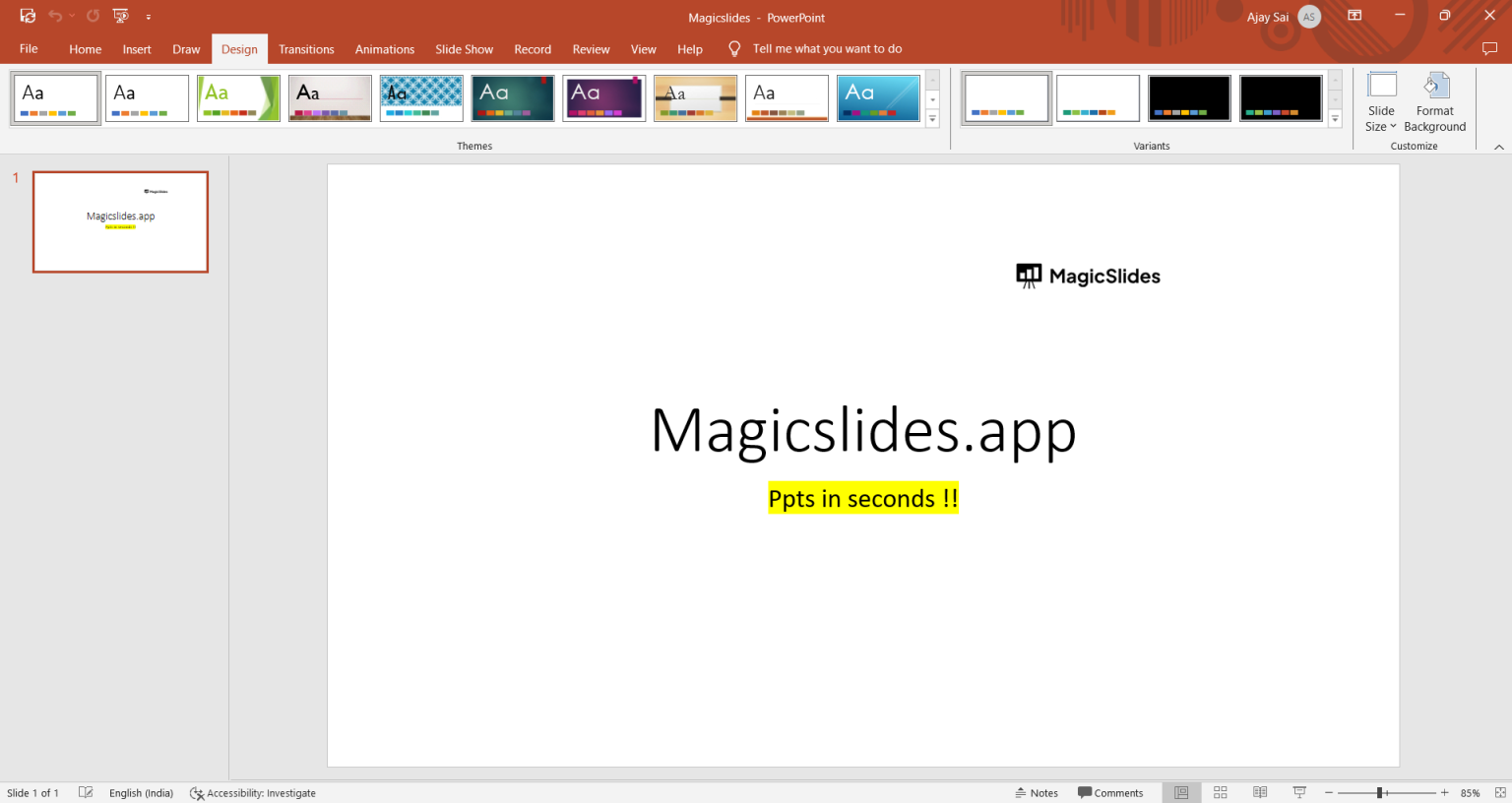 how big is a power point slide - MagicSlides App