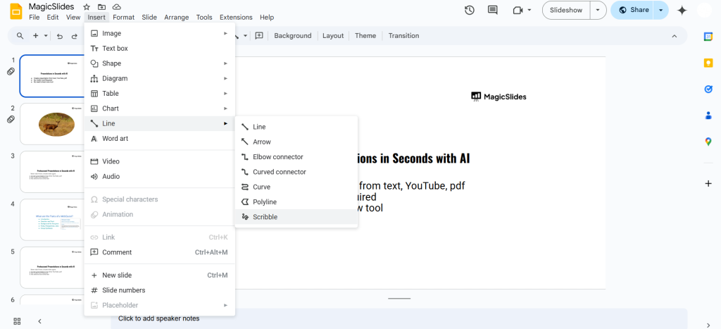 How do I draw an irregular shape in Google Slides - MagicSlides App