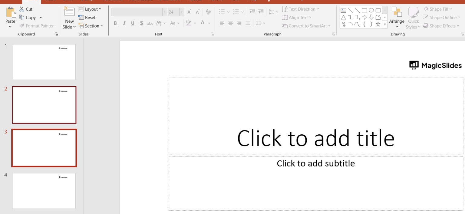 How to add sections in Powerpoint - MagicSlides App