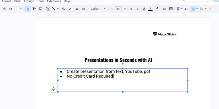 How to do the Second Bullet Point on Google Slides - MagicSlides App