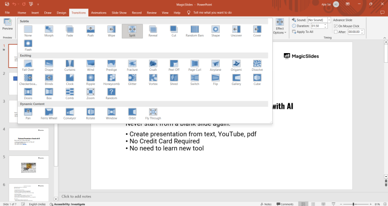 How to Make Slides Automatically Transition in PowerPoint - MagicSlides App