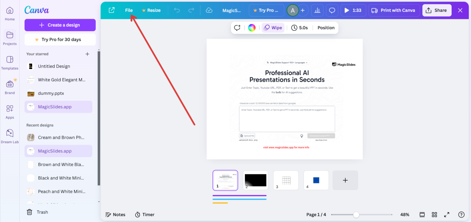 How to use Ruler Function on Canva - MagicSlides App