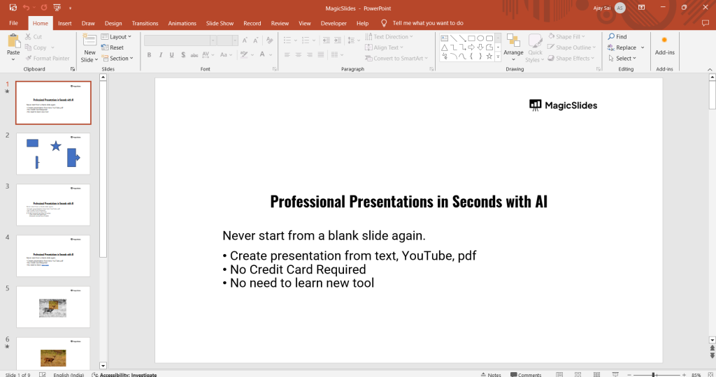 Option to change Shadow Text and Box Colour in PPT - MagicSlides App