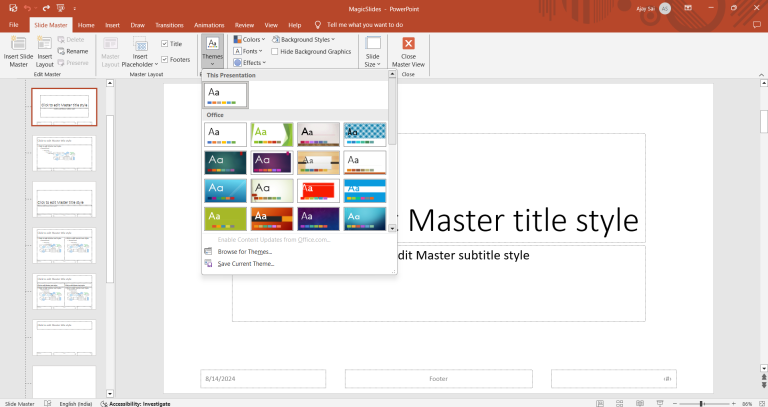 What is the Purpose of the Slide Master in PowerPoint - MagicSlides App