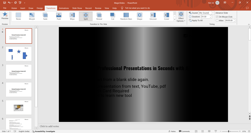 What is the Purpose of the Slide transition Feature in PowerPoint ...